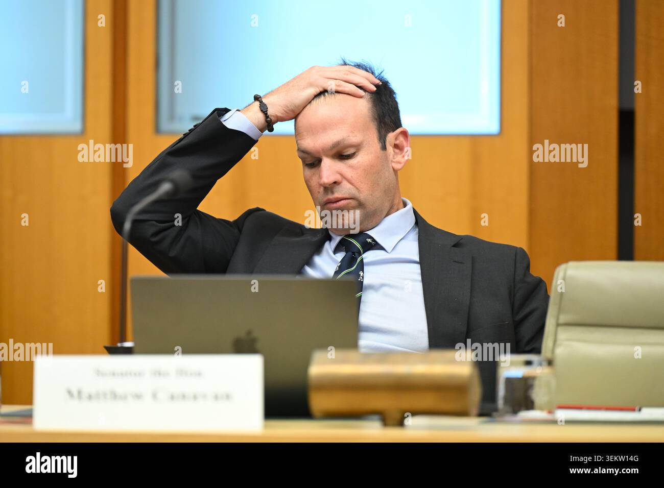 Leader of the Nationals Matt Canavan speaks during Senate Estimates at ...