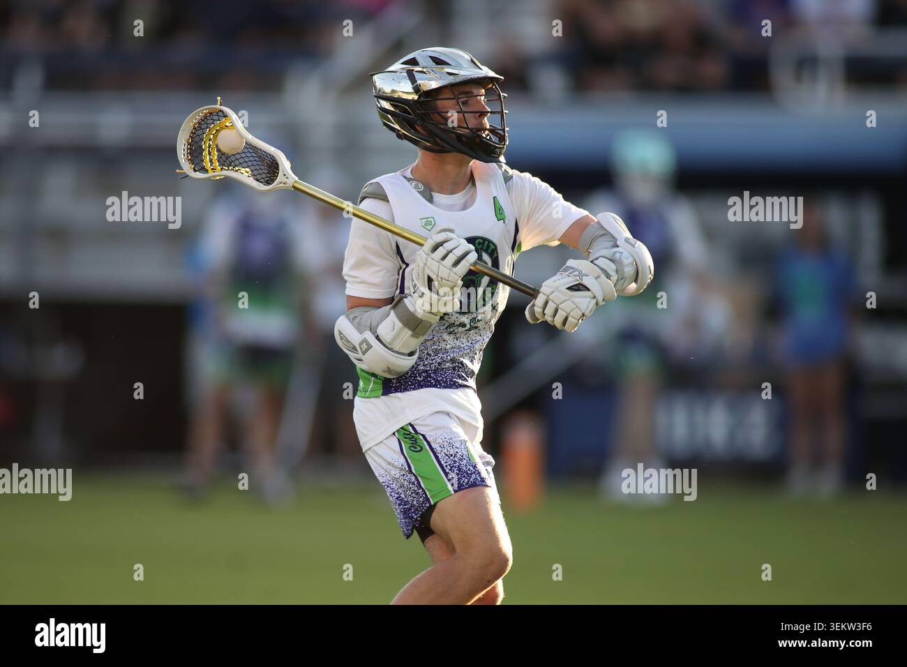 Durham, NC: 3 June 2026, Dain Sparks (4) looks to pass during a match ...