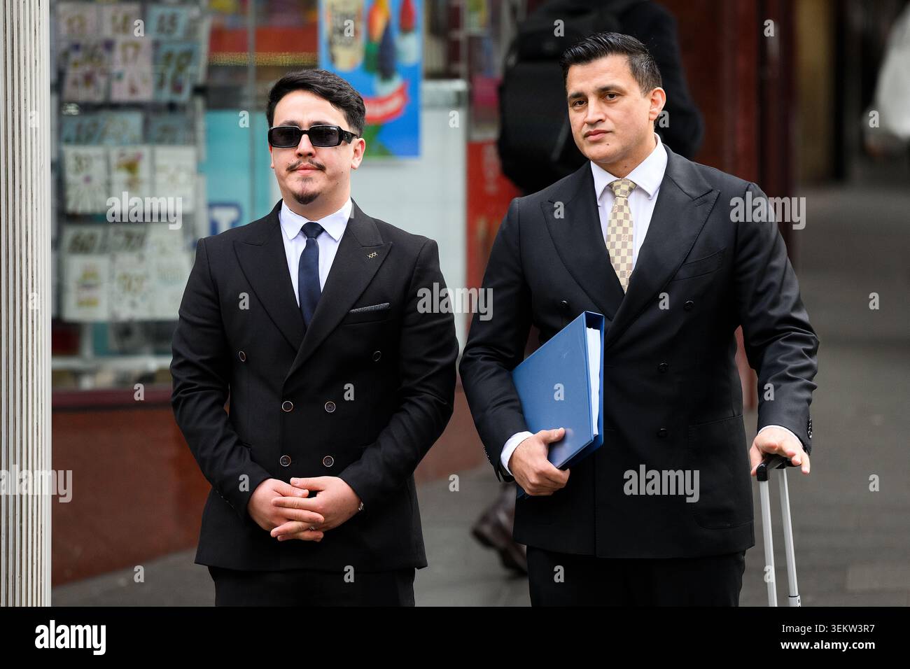 Ahmad Rashad Nadir (left) arrives at Downing Centre Local Court, Sydney ...