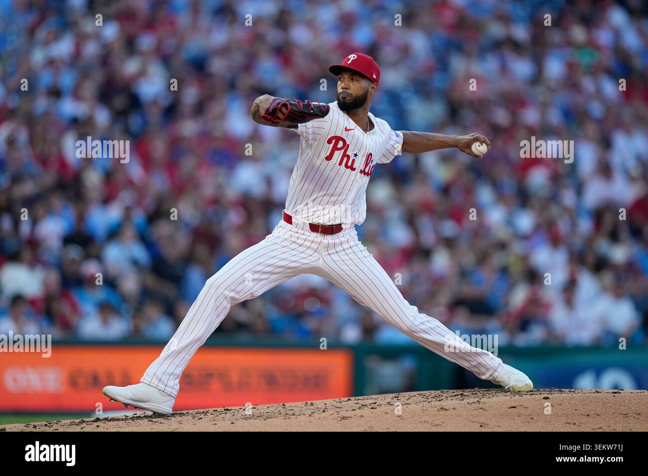 Philadelphia Phillies' Cristopher Sánchez plays during a baseball game ...