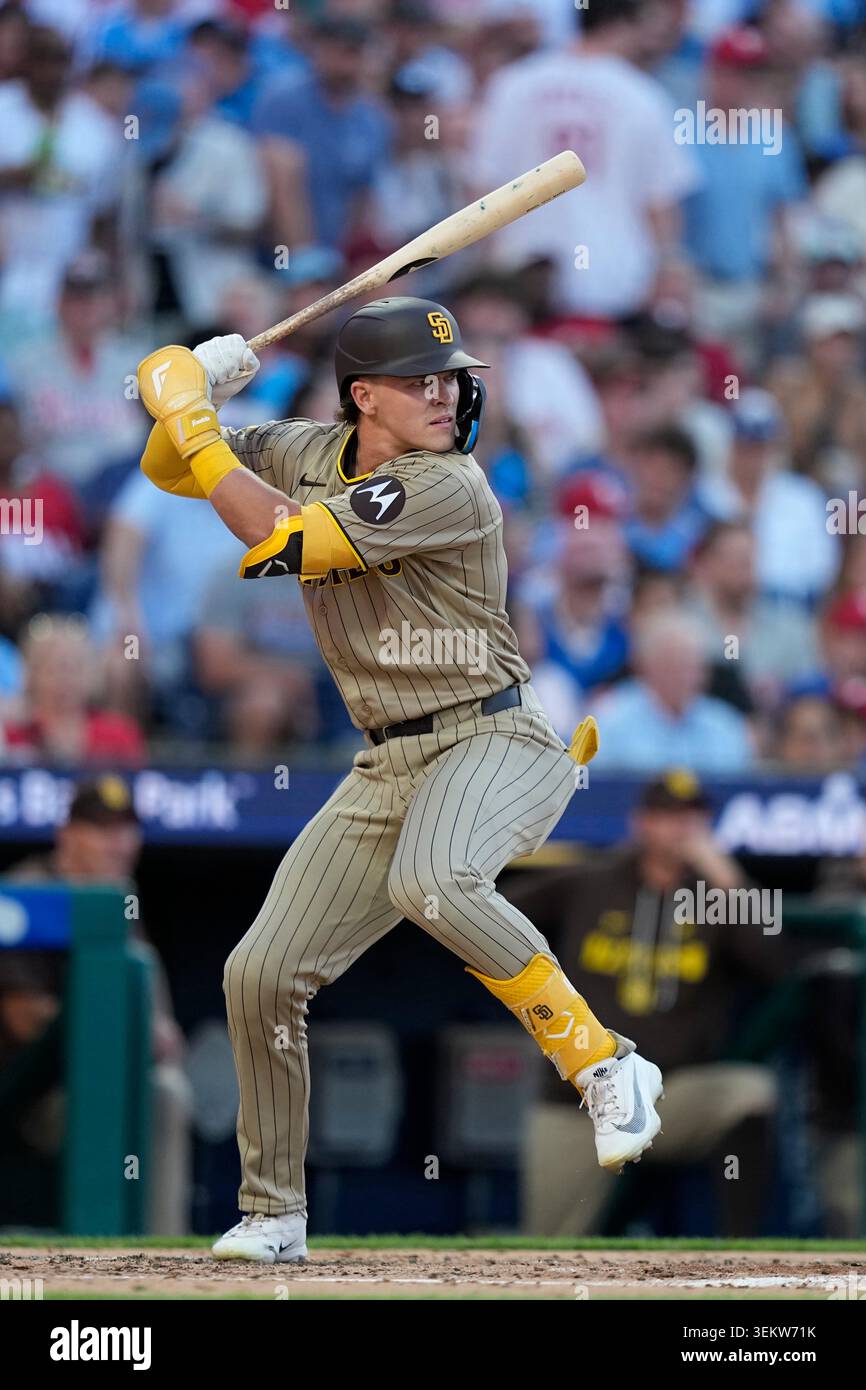 San Diego Padres' Jase Bowen plays during a baseball game Wednesday ...