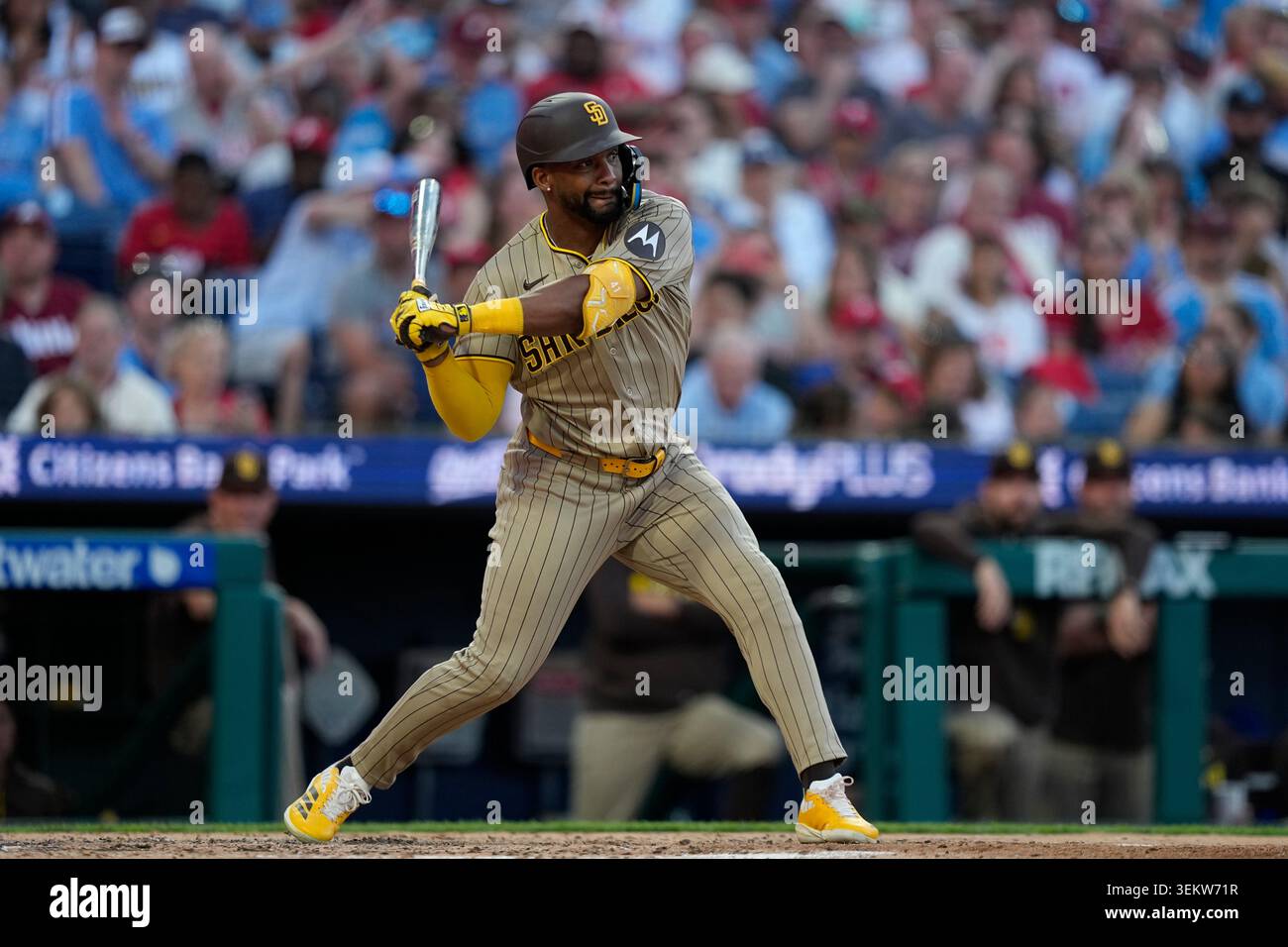 San Diego Padres' Miguel Andujar plays during a baseball game Wednesday ...