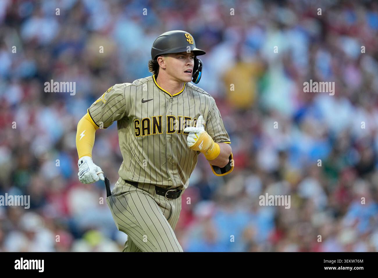 San Diego Padres' Jase Bowen plays during a baseball game Wednesday ...
