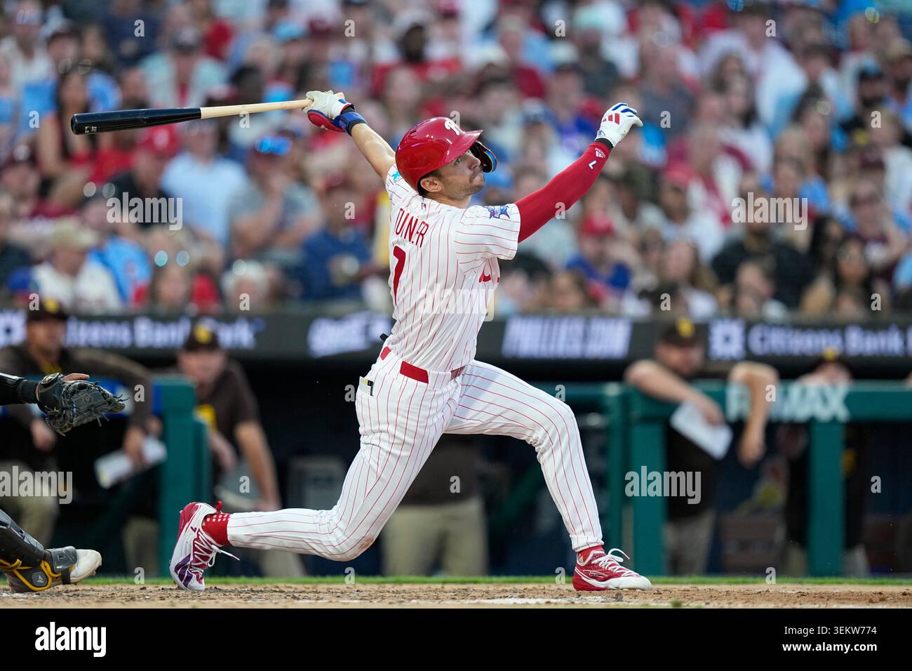 Philadelphia Phillies' Trea Turner plays during a baseball game ...