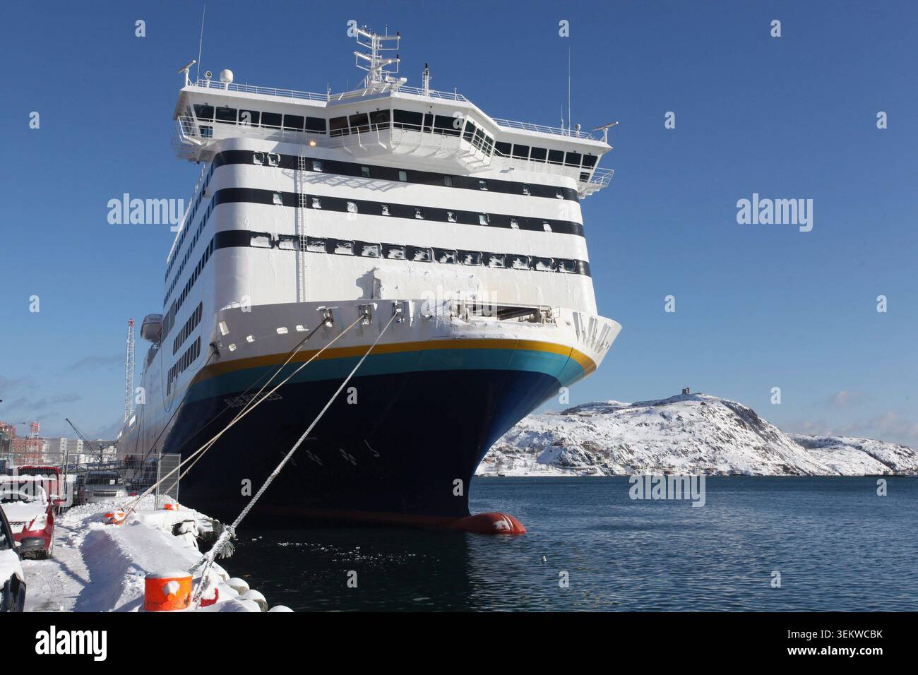 The Marine Atlantic ferry, Blue Puttees, at dock in St. John's on ...