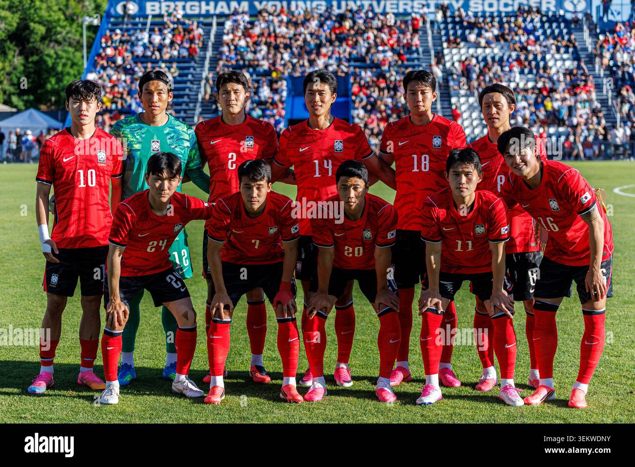 The South Korea starting eleven before an international friendly soccer ...