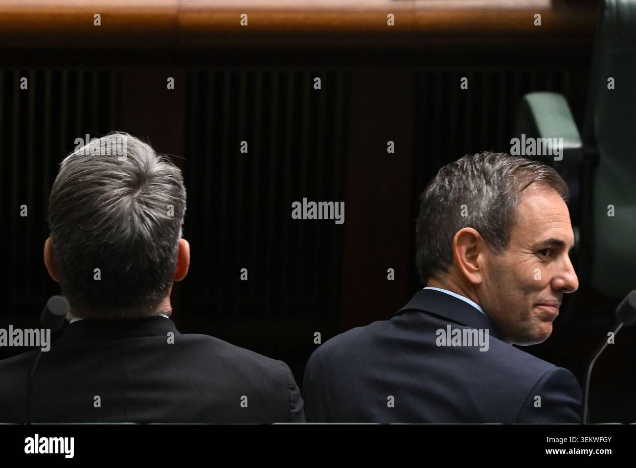 Australian Treasurer Jim Chalmers reacts during Question Time in the ...