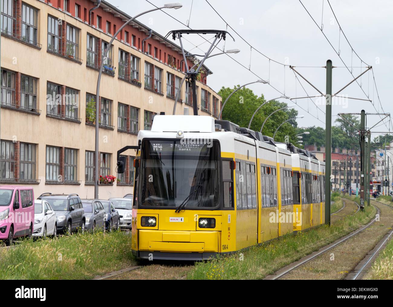 03 June 2026, Berlin: A streetcar on line M4 with destination ...