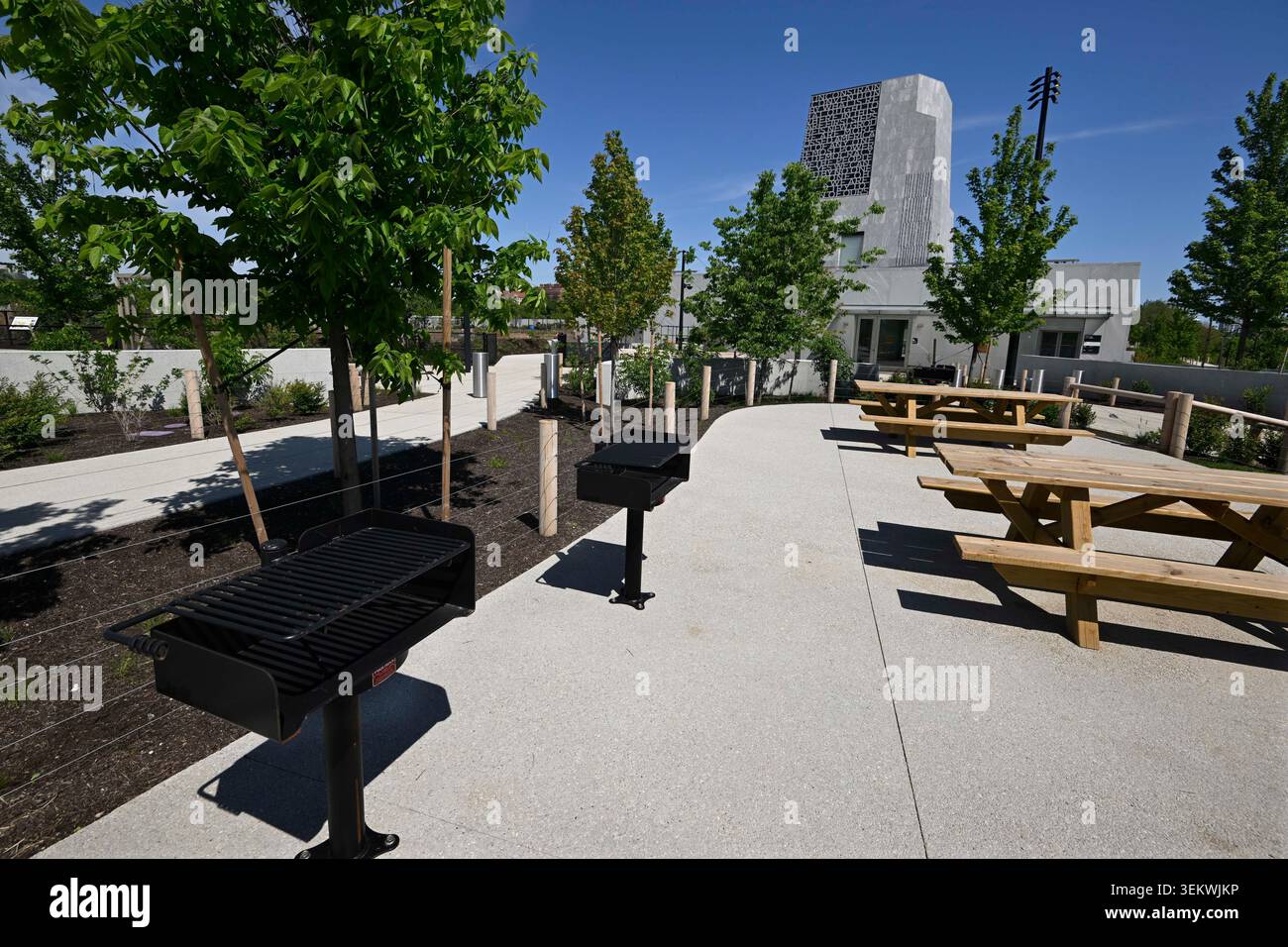 Grills at the Obama Presidential Center in Chicago, Thursday, May 28 ...