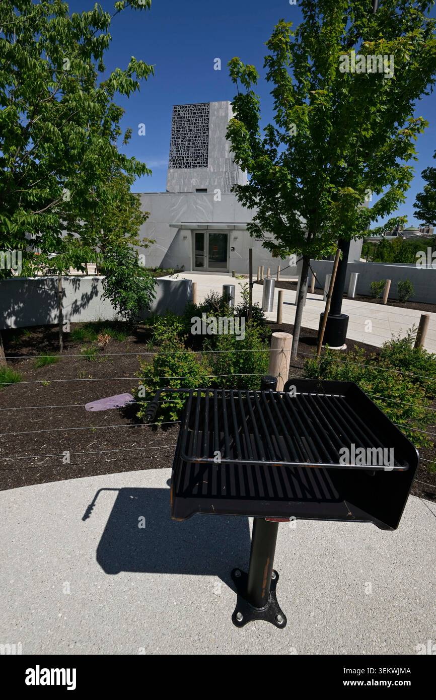 Grills at the Obama Presidential Center in Chicago, Thursday, May 28 ...