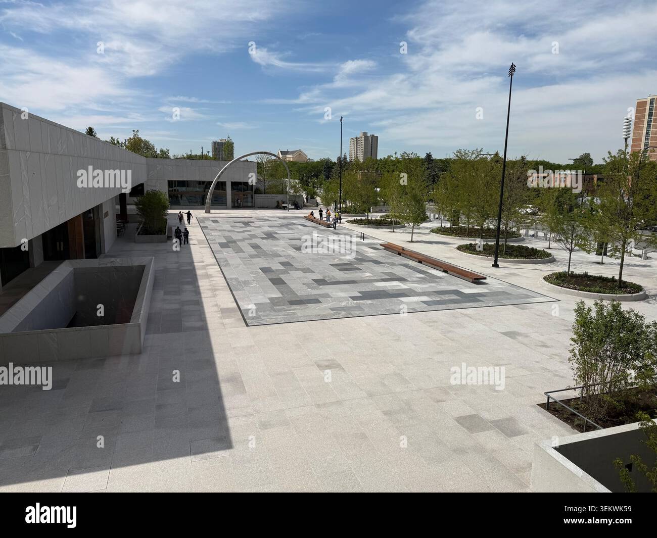 03 June 2026, USA, Chicago: View of the outdoor area of the Obama ...