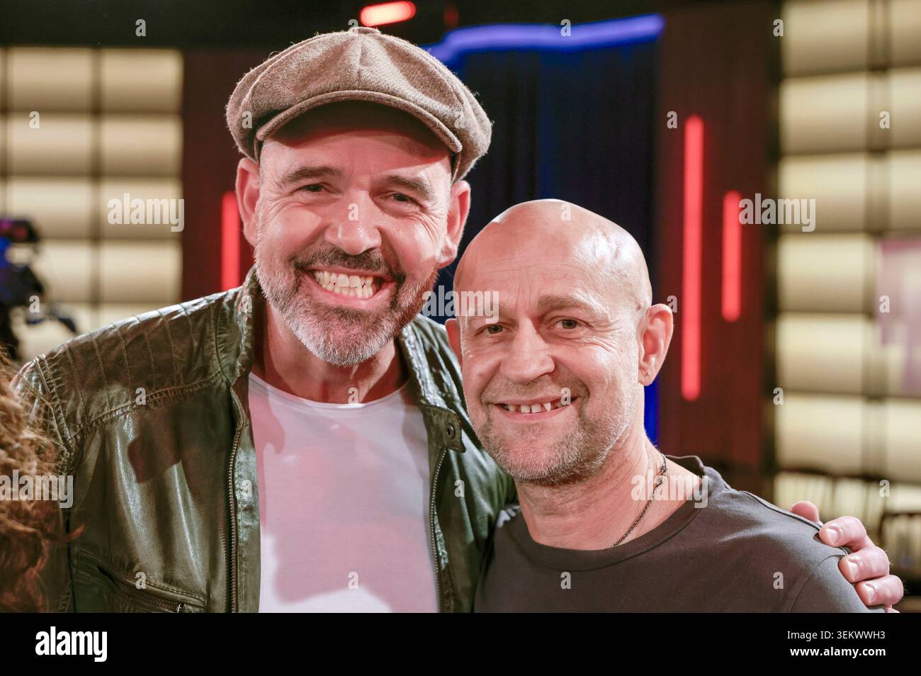 Heinz-Willhelm Esser and Jürgen Vogel during the recording of the WDR ...