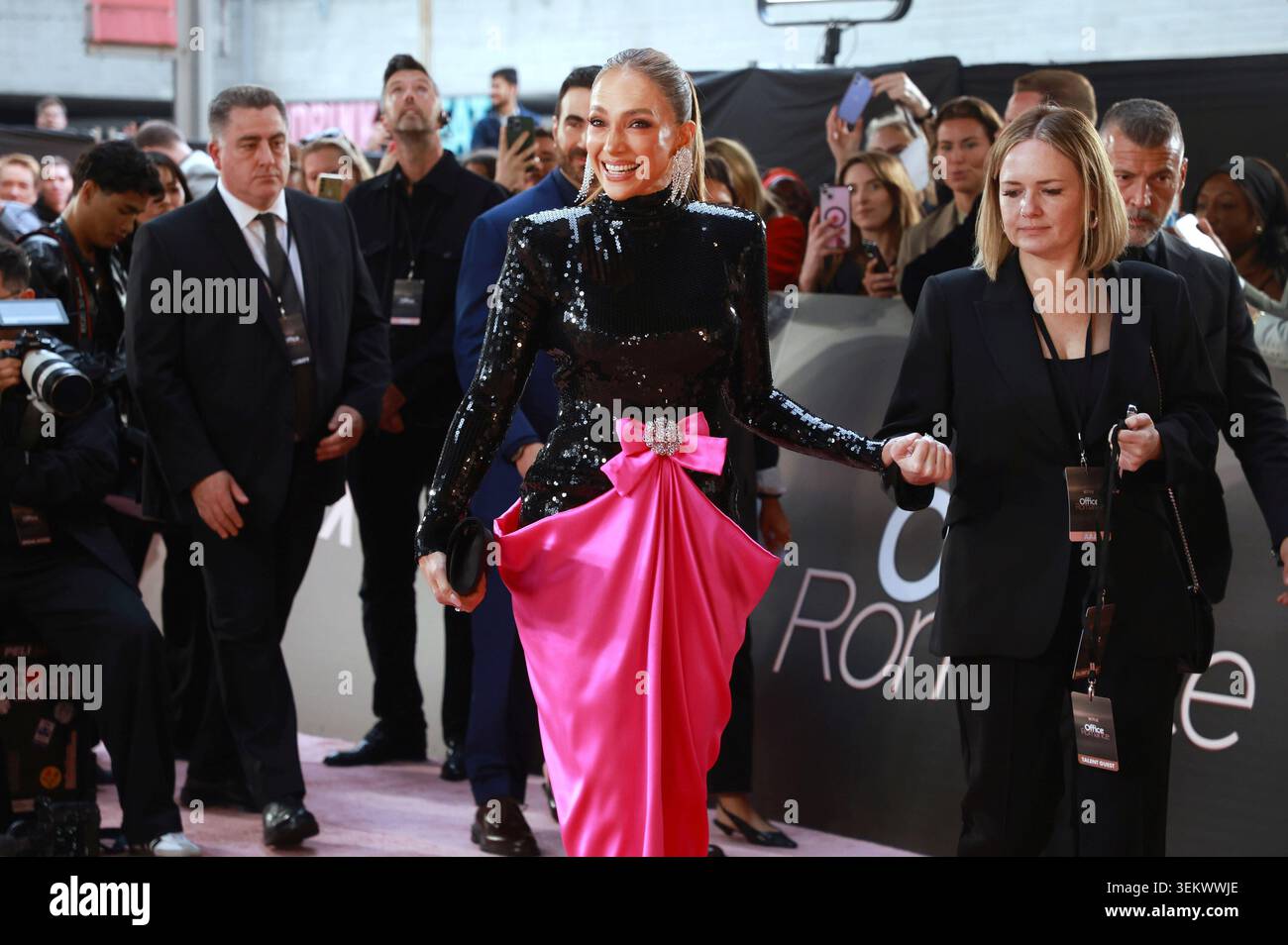 Jennifer Lopez at the premiere of the Netflix film 'Office Romance' at ...