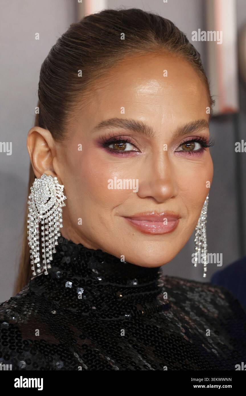 Jennifer Lopez at the premiere of the Netflix film 'Office Romance' at ...
