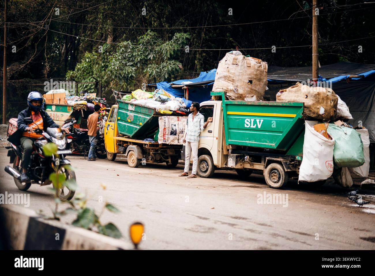 Strassenansicht von Bangalore Bangalore Indien *** Street view of ...