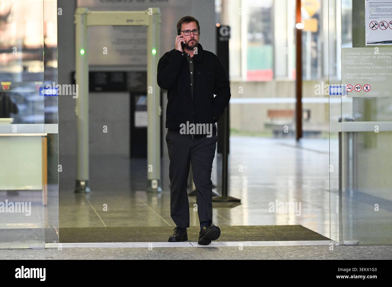 Steve Thompson is seen leaving the Brisbane Supreme Court, in Brisbane ...