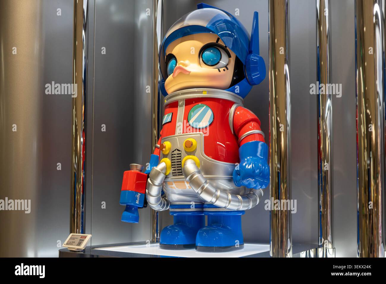 Customers browse blind box toys at a POP MART store in The Londoner ...