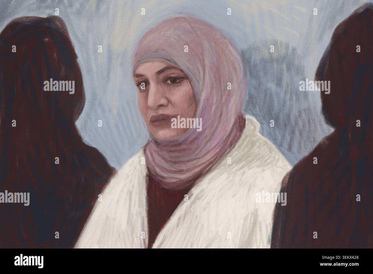 A court sketch depicts Zeinab Ahmad at Melbourne Magistrates Court in ...