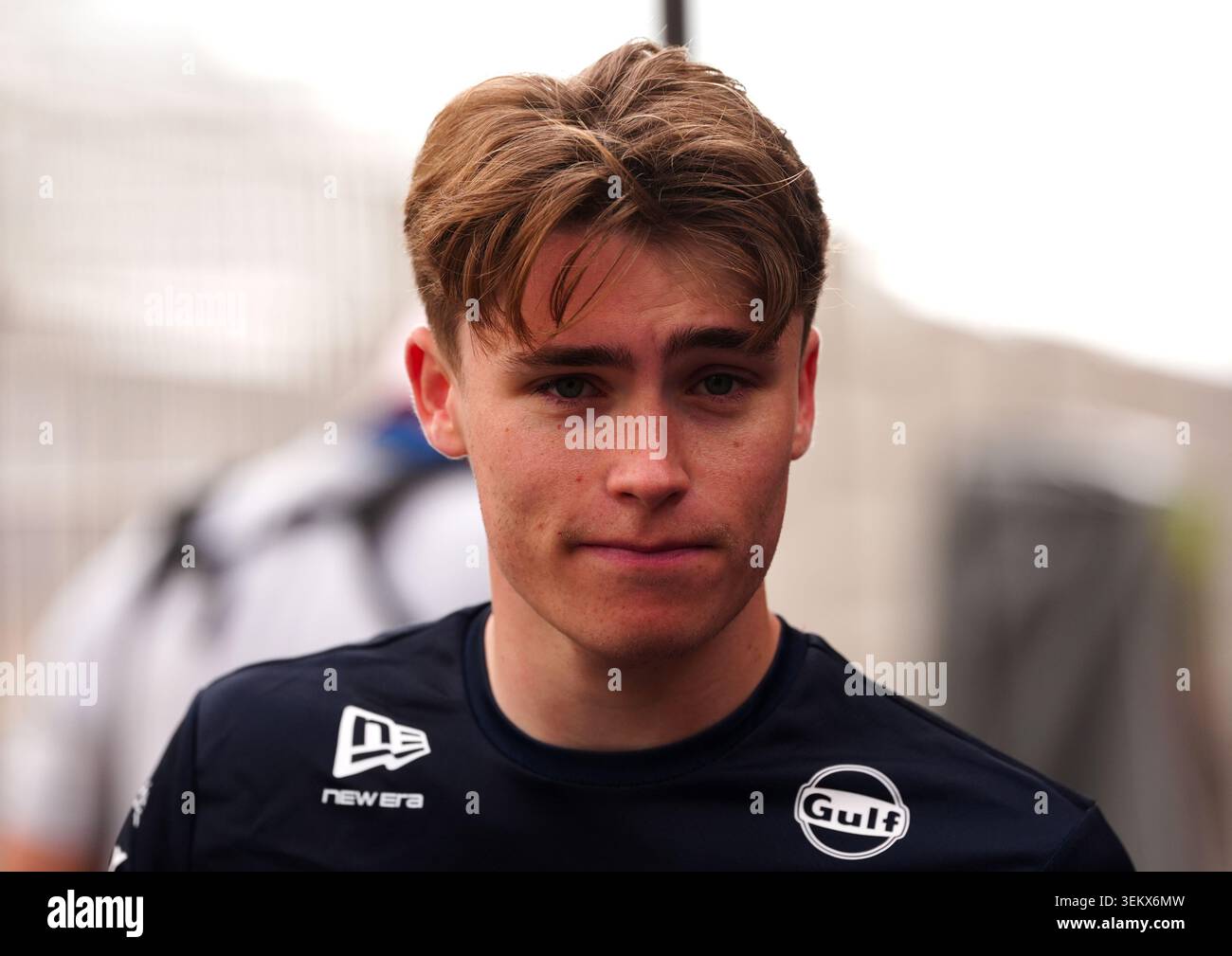 Williams reserve driver Luke Browning arriving at the Circuit de Monaco ...