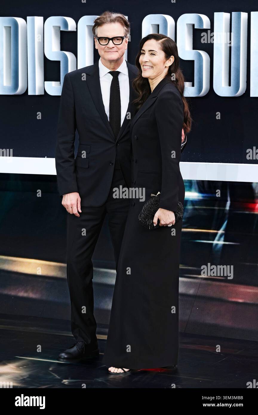 Colin Firth and Eleonora Perboni at the premiere of the feature film ...