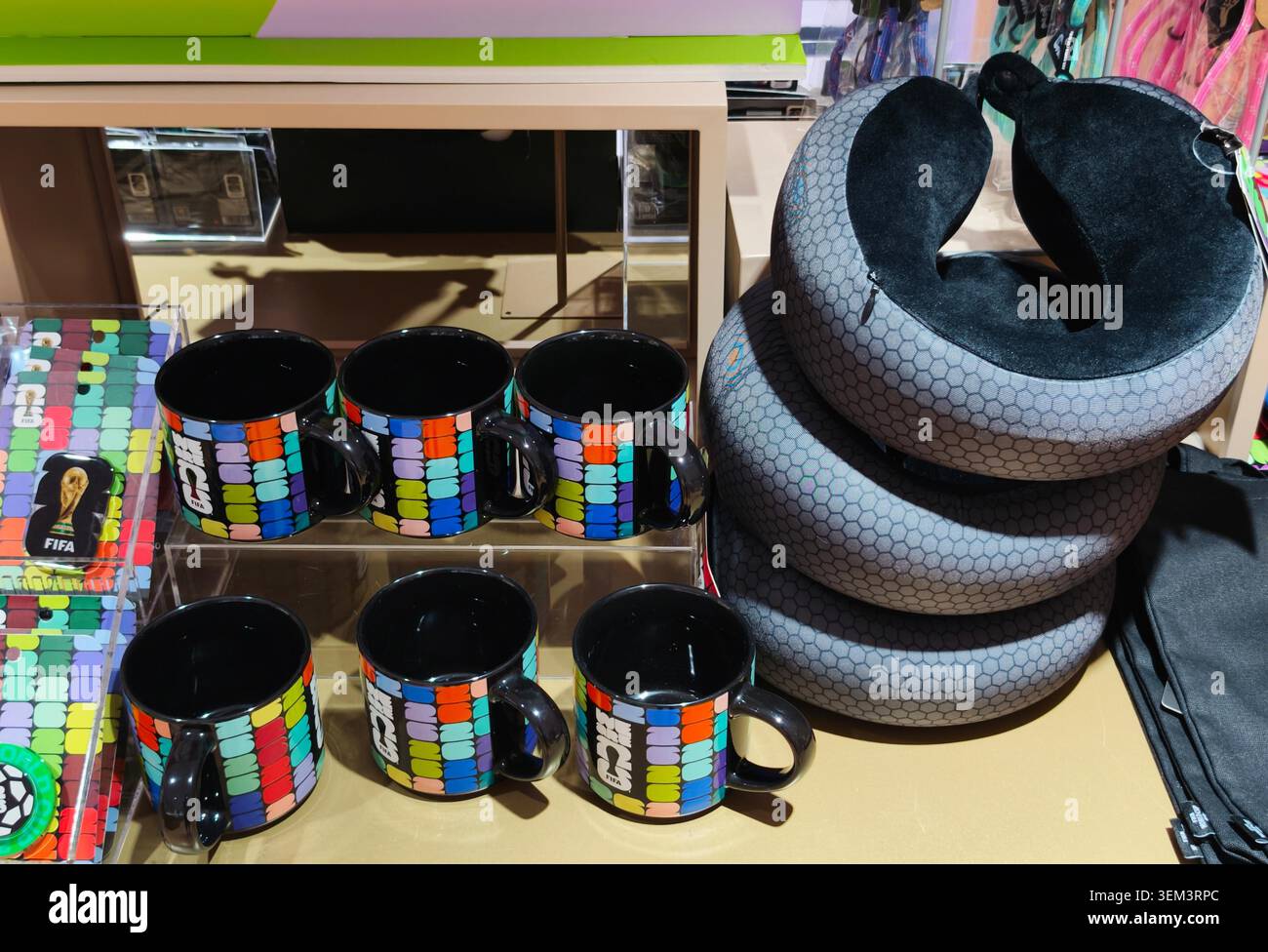 MINISO displays its FIFA World Cup 2026 collaboration merchandise at a ...