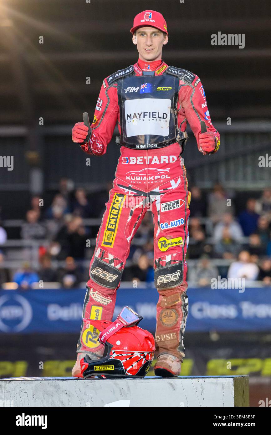 Max Fricke (46) of Australia GP Winner during the ATPI FIM Speedway GP ...