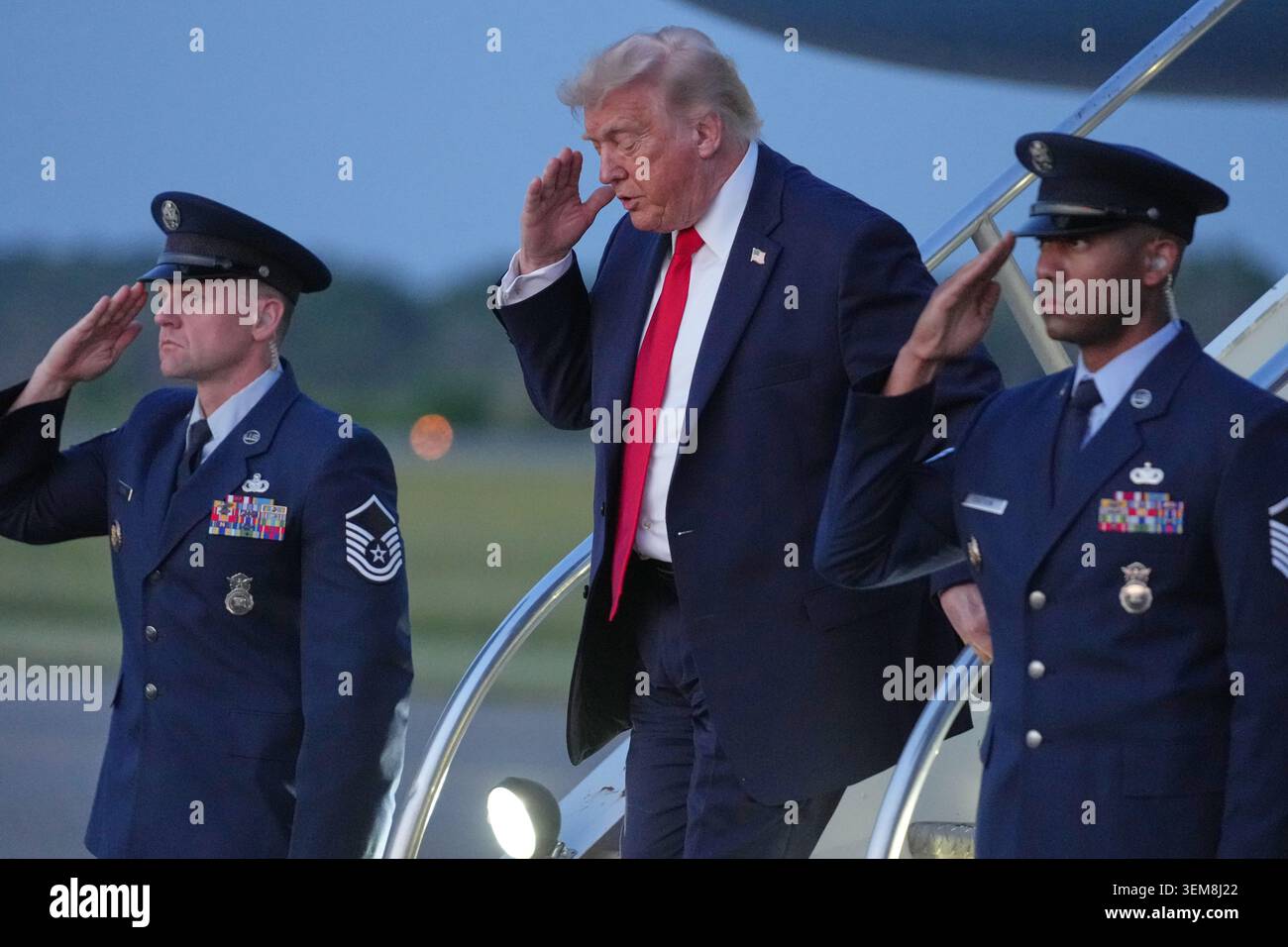 President Donald Trump arrives on Air Force One, Friday, June 5, 2026 ...