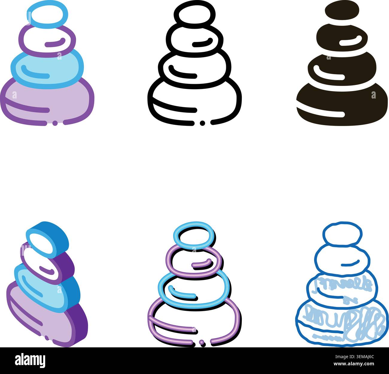 stones balance series icon vector outline Stock Vector Image & Art - Alamy