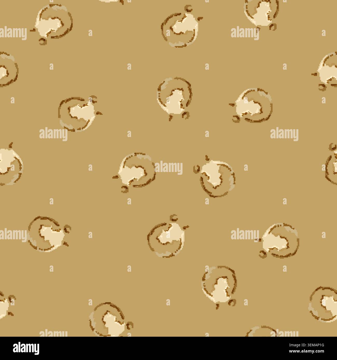 seamless pattern fabric coffee stain cartoon vector Stock Vector Image ...