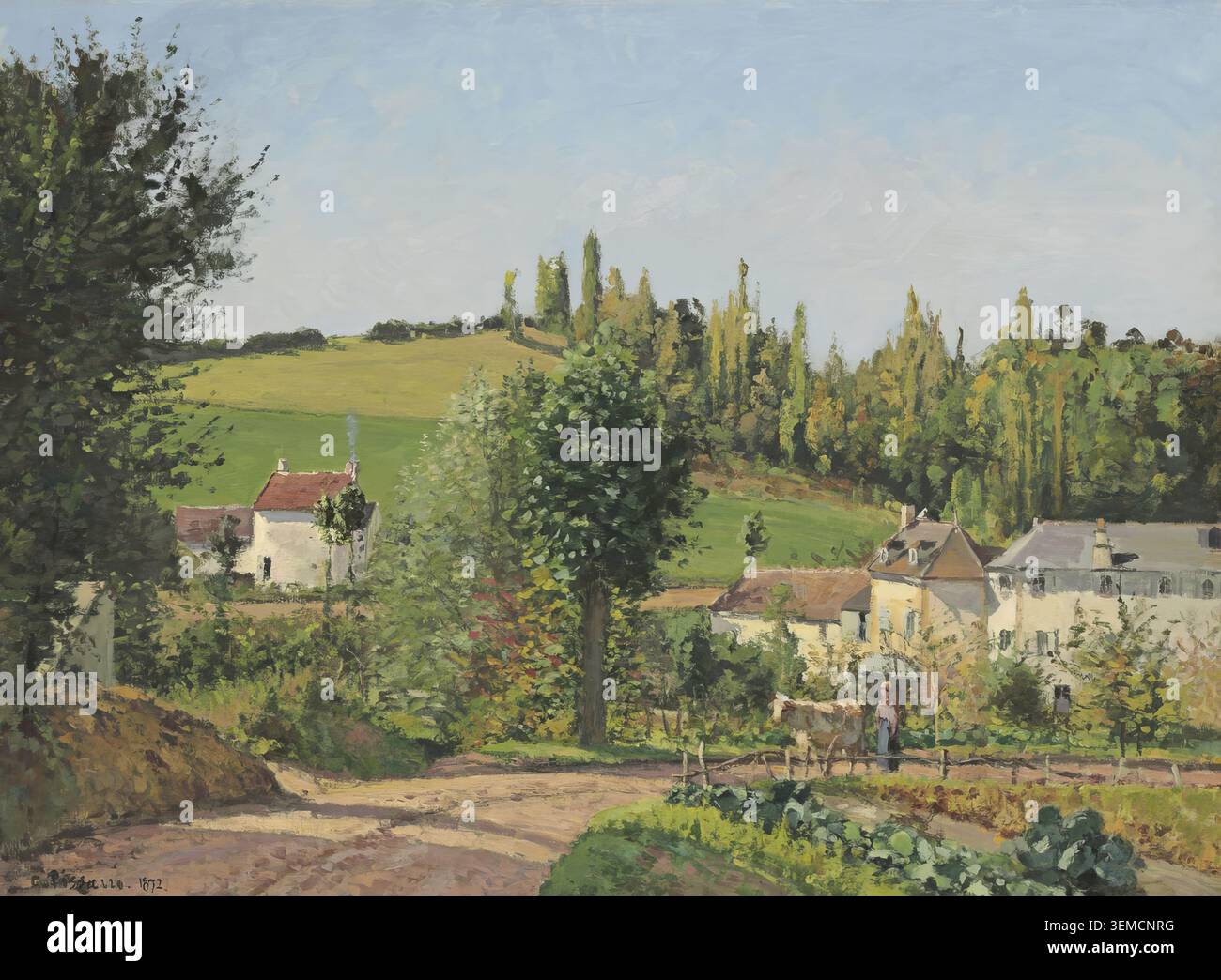 Camille Pissarro, Hamlet on the Outskirts of Pontoise (Hameau aux ...