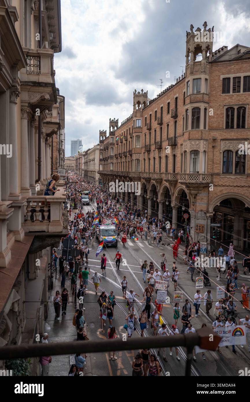 IPA85406830 - Turin. PRIDE 2026 more than 150,000 people parade through ...