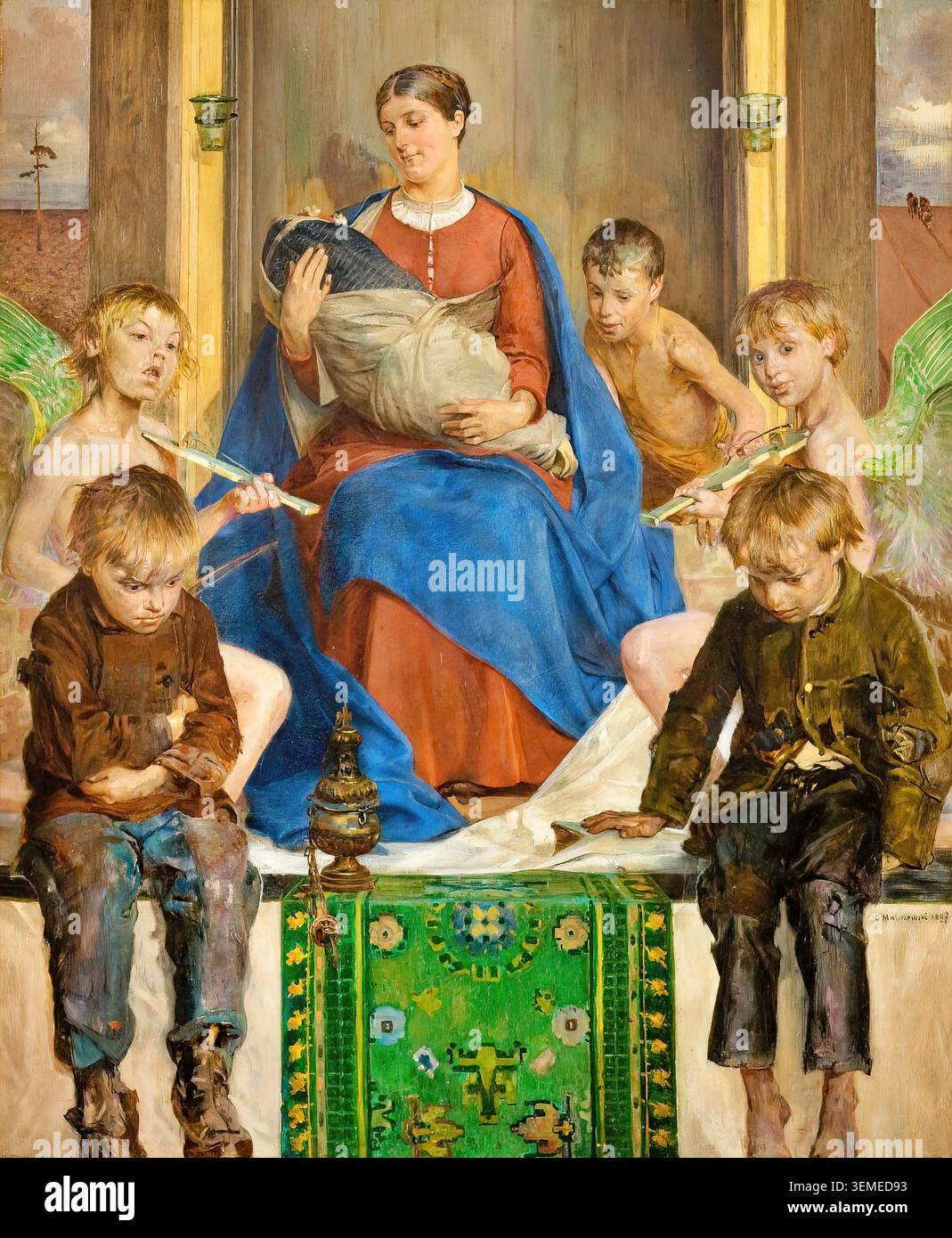 Jacek Malczewski, Madonna and Children (Madonna z dziećmi), 1897 ...