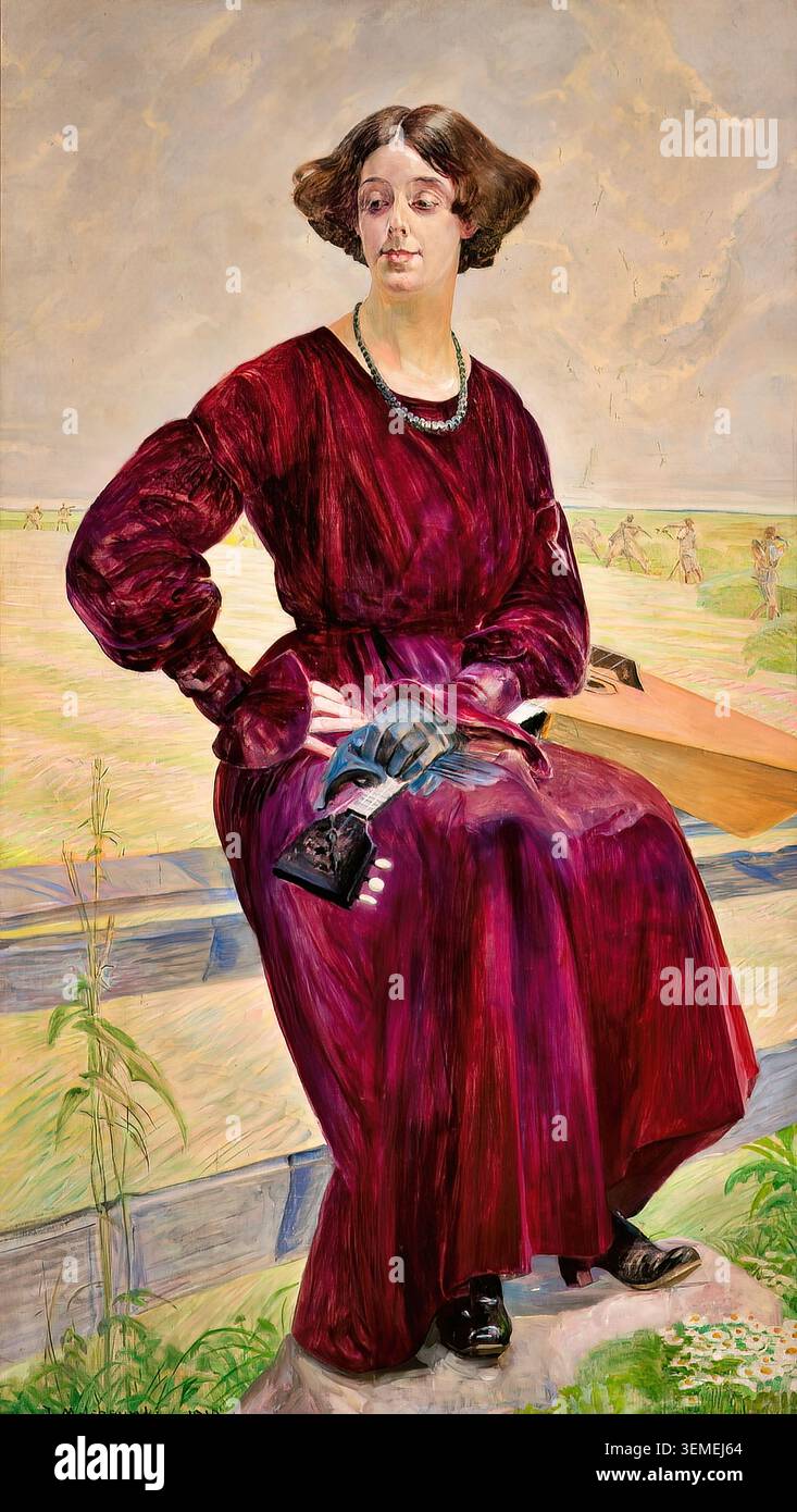 Jacek Malczewski, The Finished Song: Portrait of Rafał Aleksandrowicz ...