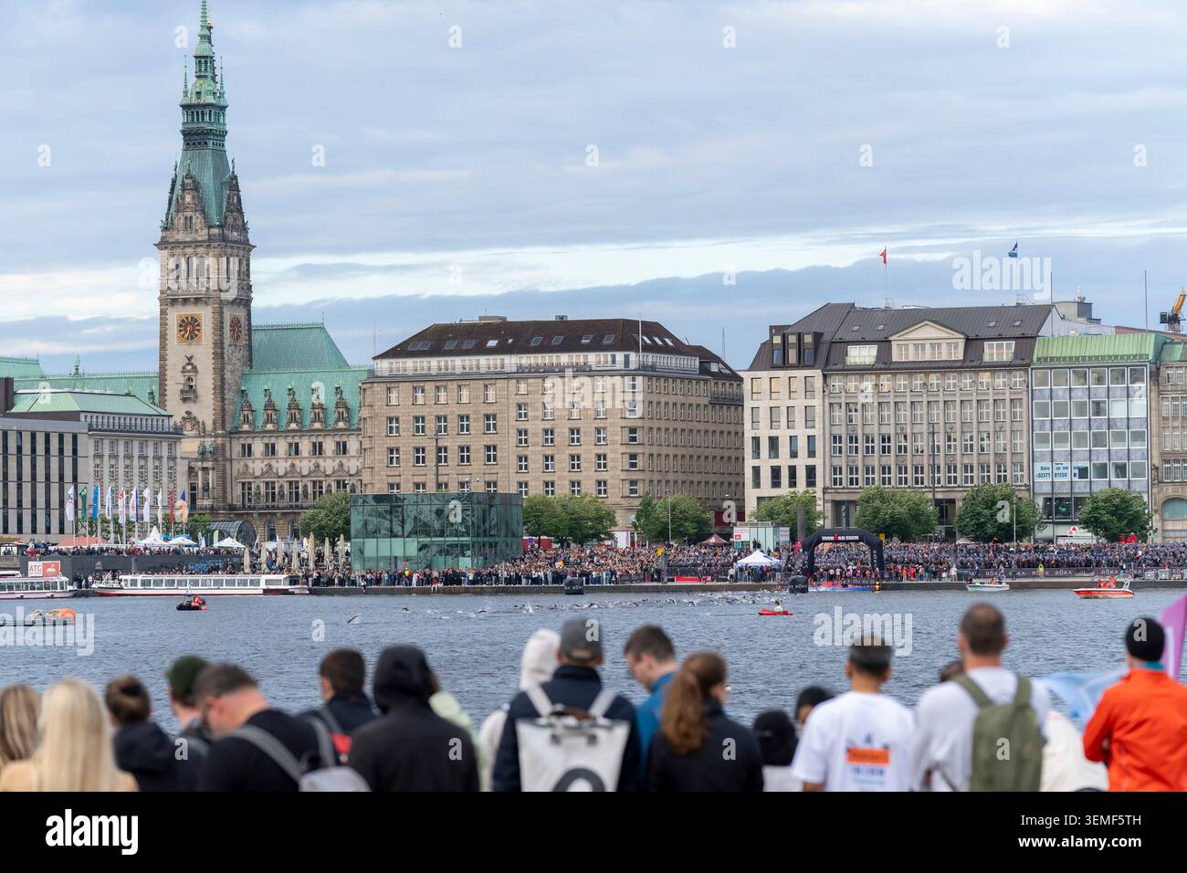 Feature, Town Hall Hamburg, Jungfernstieg, Binnenalster Hamburg, June 7 ...