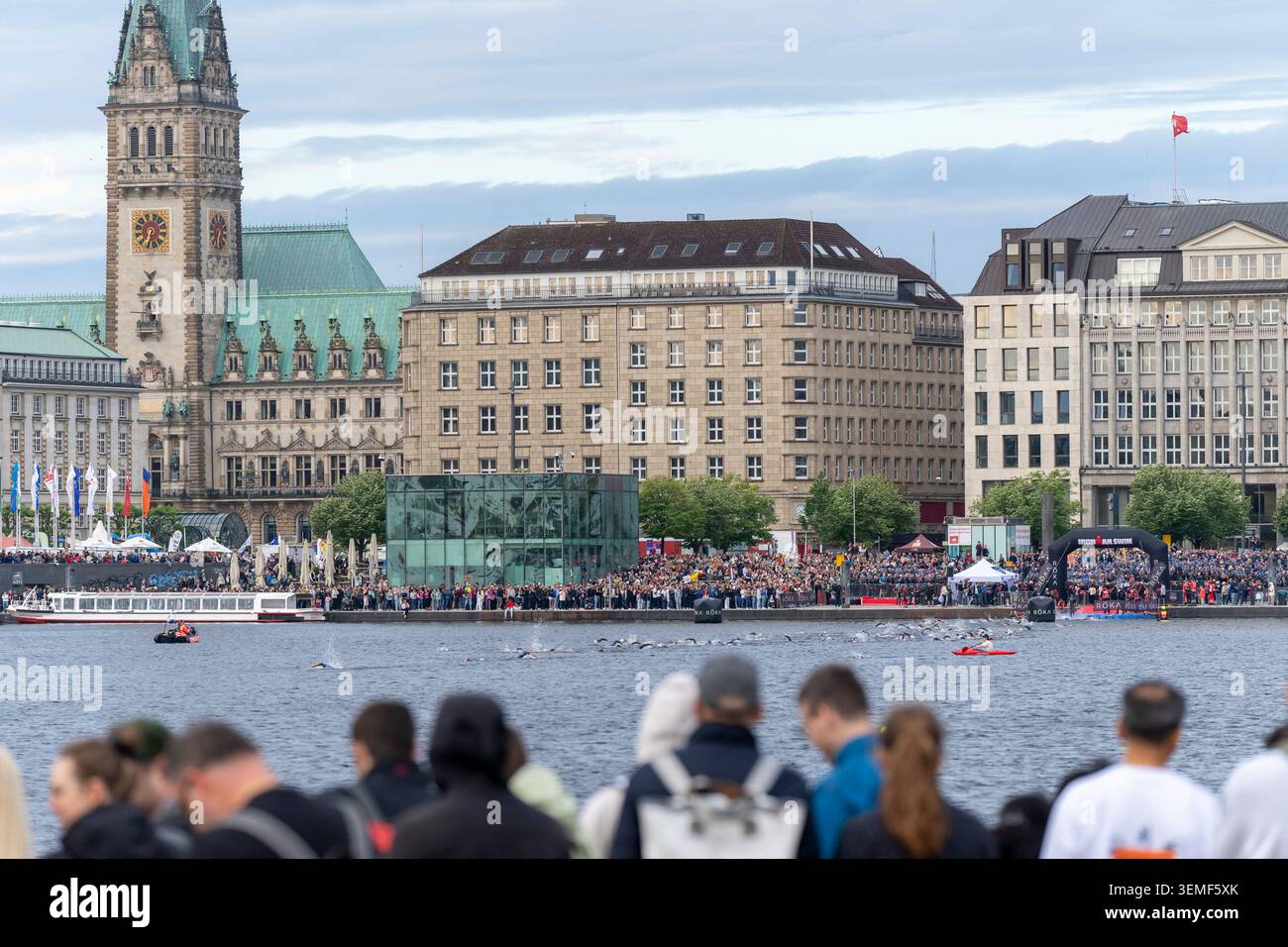 Feature, Town Hall Hamburg, Jungfernstieg, Binnenalster Hamburg, June 7 ...