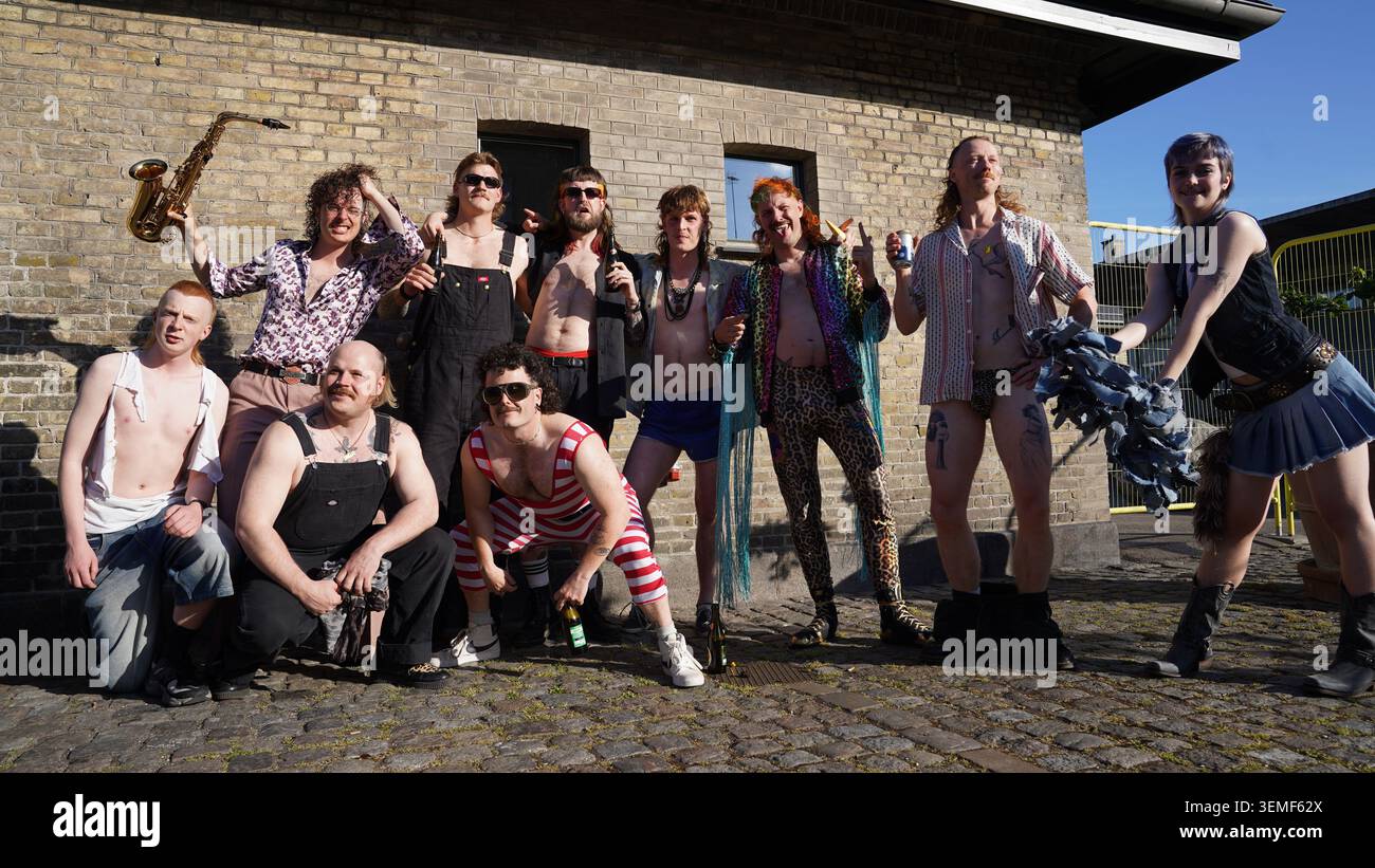 Competitors at Denmark's Mullet Championship in Copenhagen, Saturday ...