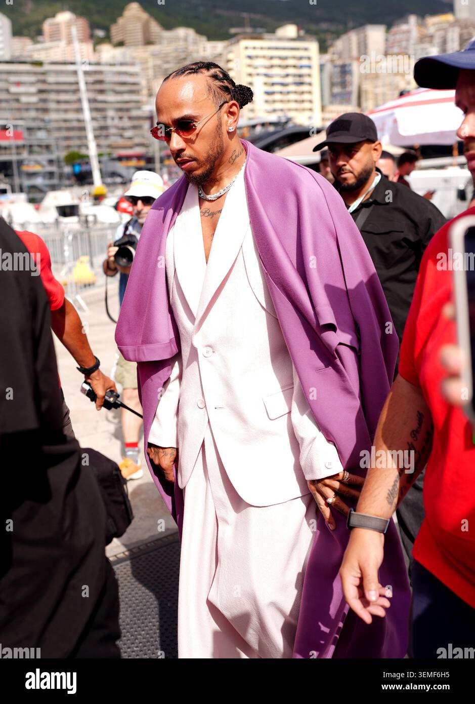 Ferrari driver Lewis Hamilton at the Circuit de Monaco, Monte Carlo ...
