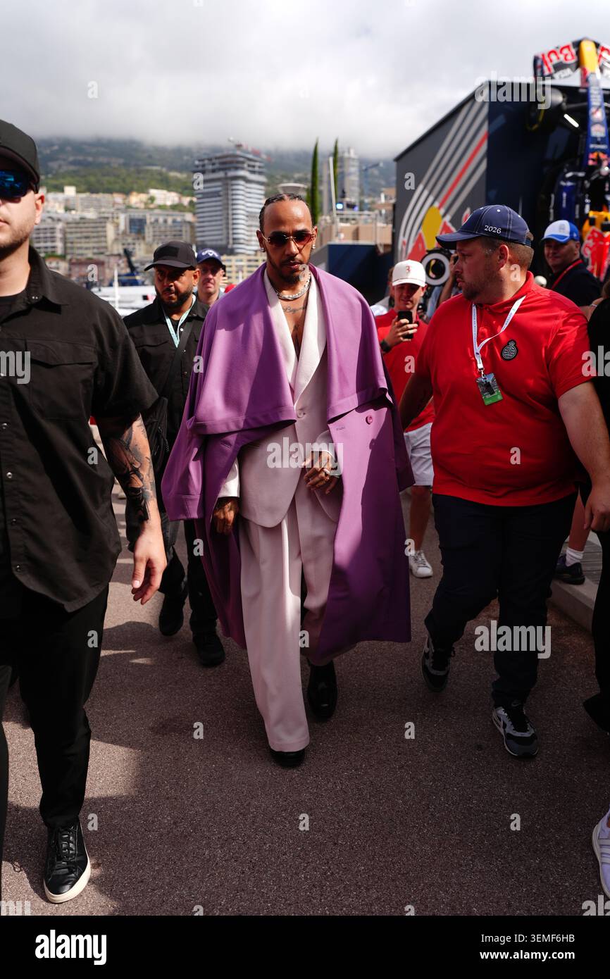 Ferrari driver Lewis Hamilton at the Circuit de Monaco, Monte Carlo ...