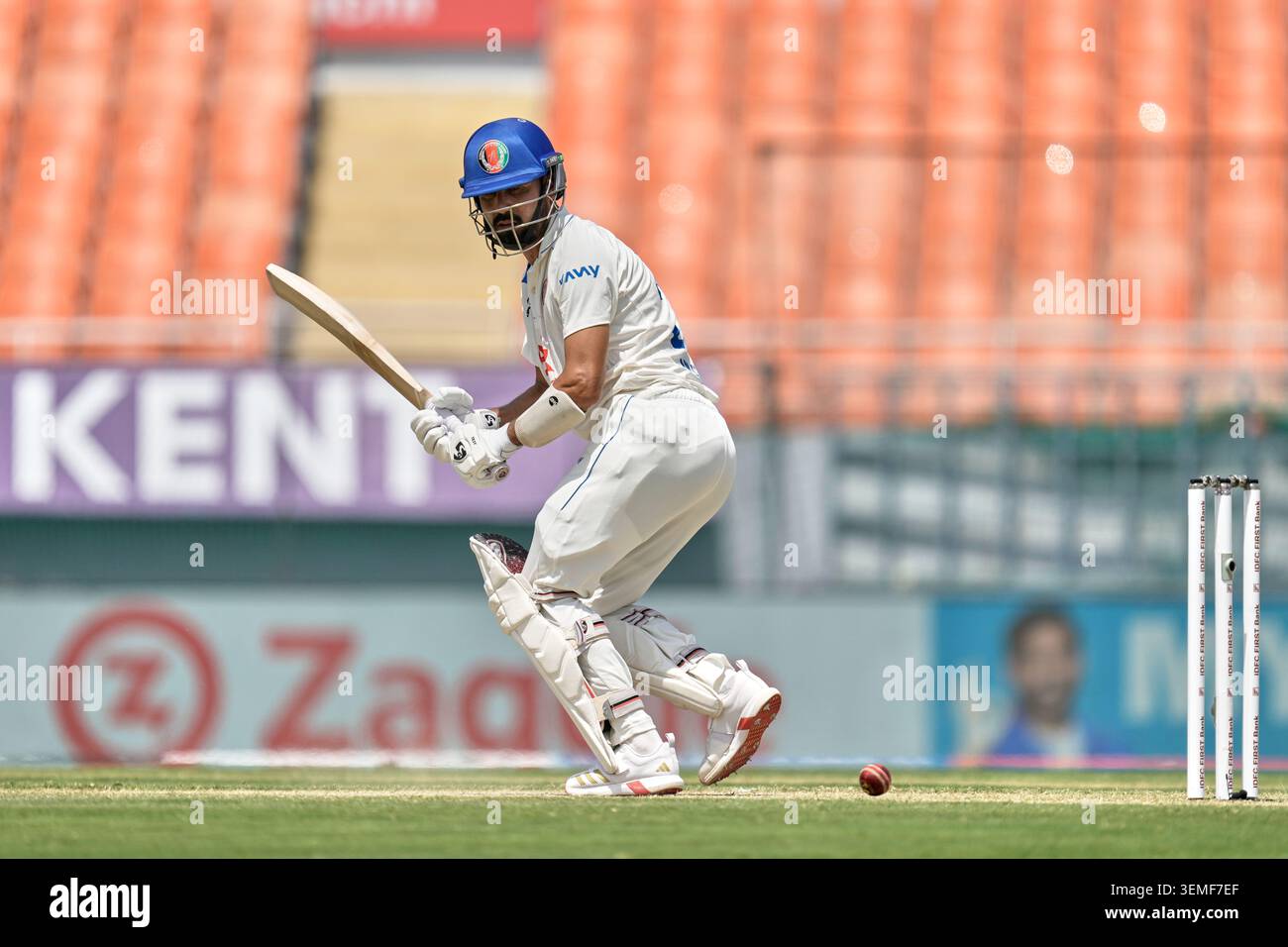 Afghanistan's Abdul Malik bats on day two of the cricket test match ...