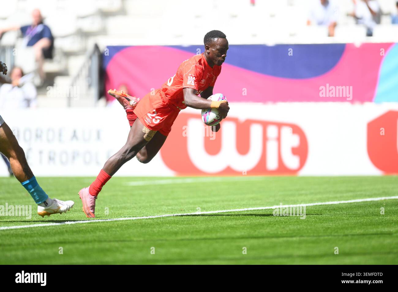 David Nyagige of Kenya during the HSBC SVNS Sevens World Championship ...