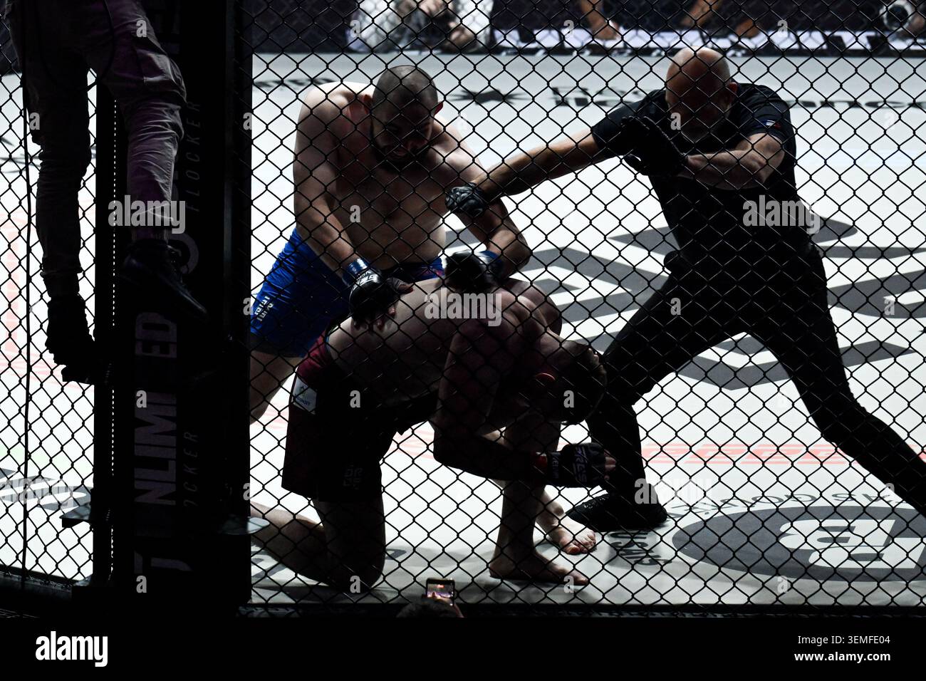 Zaurbek Sabanov and Ivan Romanov face off during the ARES Fighting ...