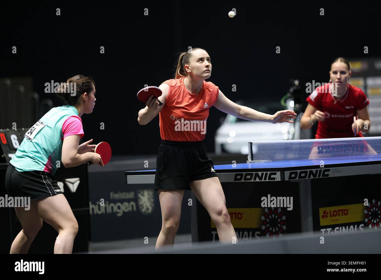 Sophia Klee mit Mia Griesel im Doppelhalbfinale. GER / Erfurt / TT ...