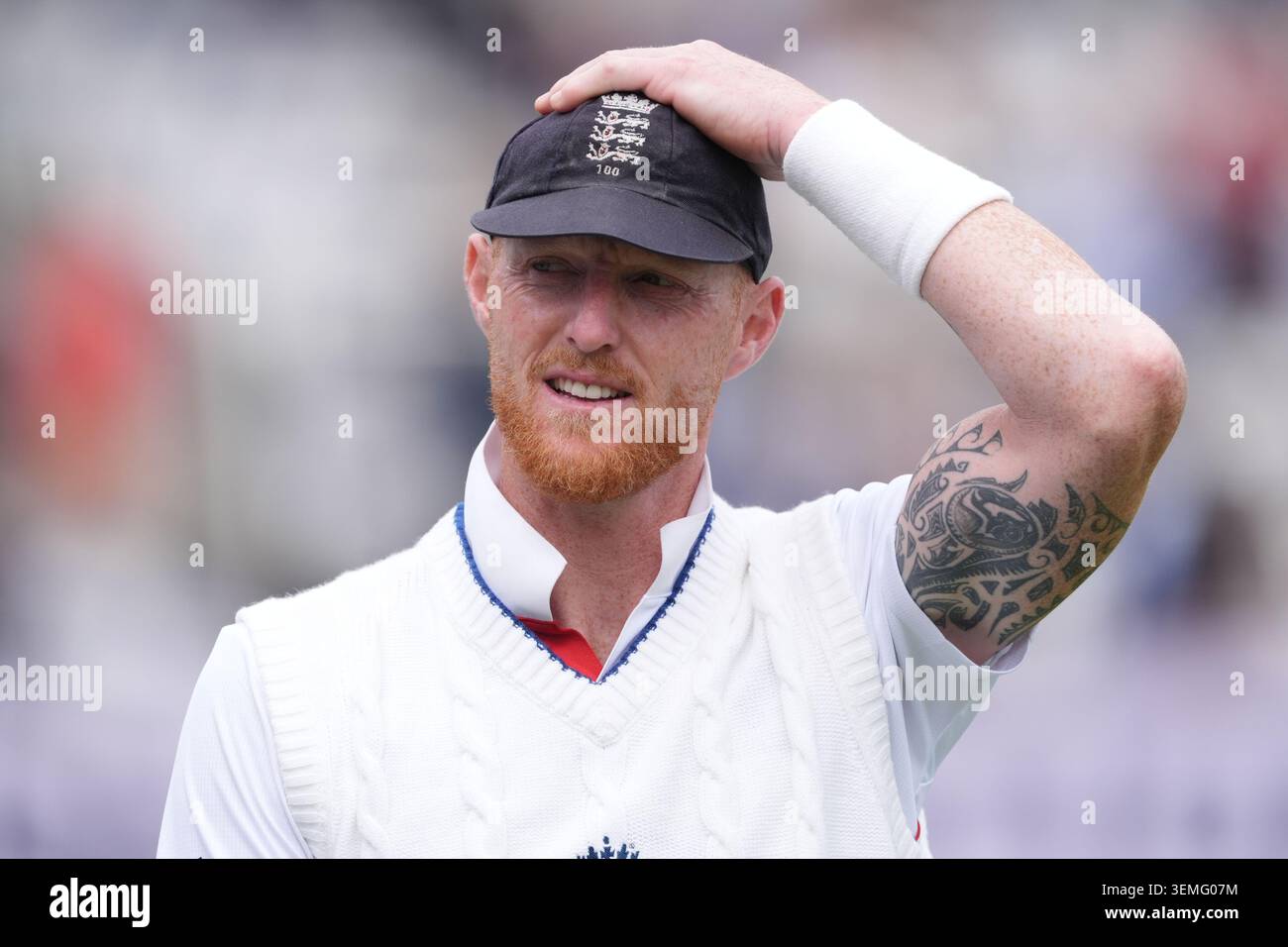 England's Ben Stokes at the end of the game on day four of the first ...