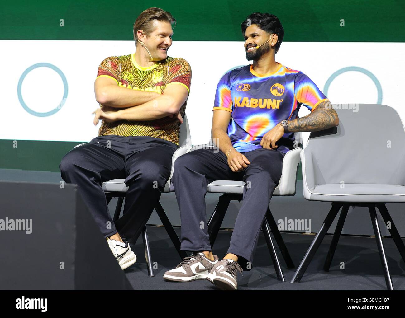 MUMBAI, INDIA - JUNE 7: Shane Watson and Shreyas Iyer attend the launch ...