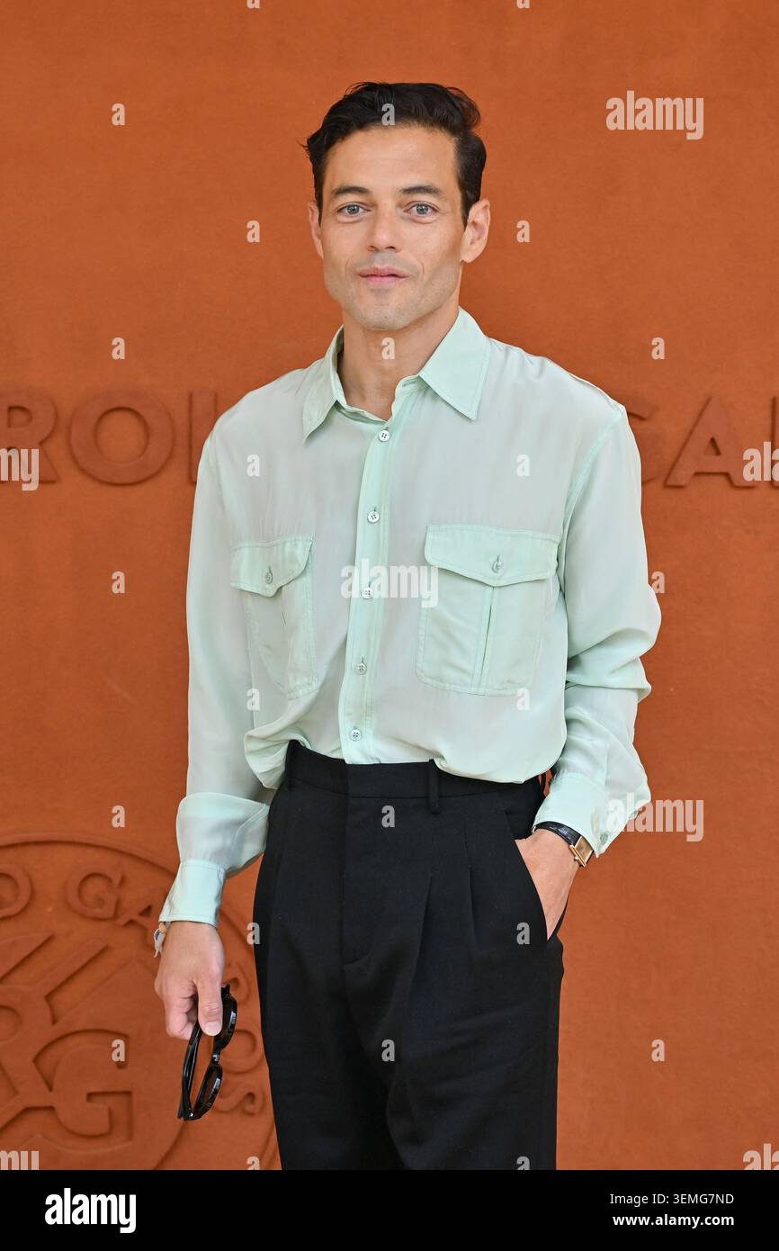 Rami Malek posing at the village during Day Fifteen of the 2026 French ...