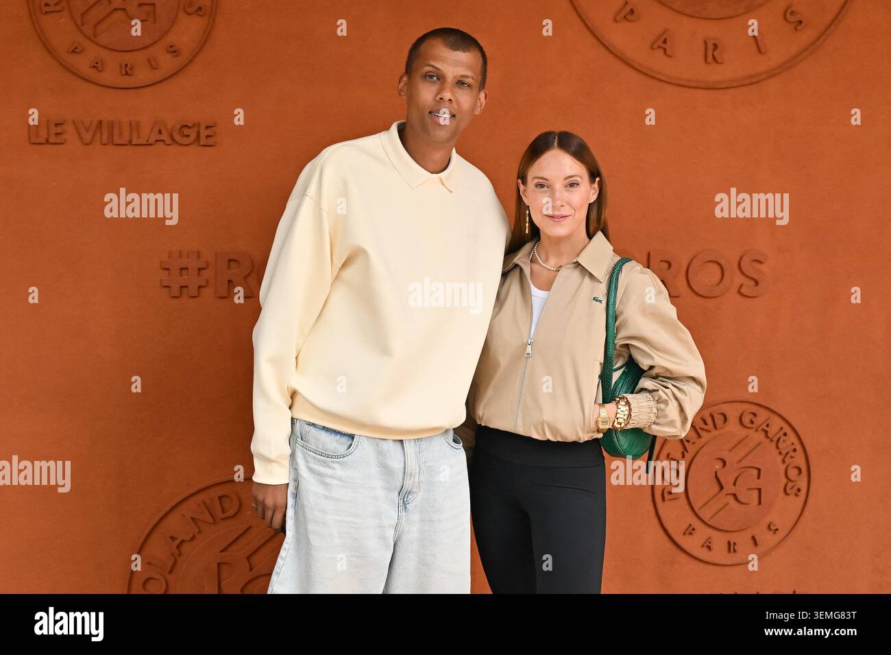 Stromae and Coralie Barbier posing at the village during Day Fifteen of ...