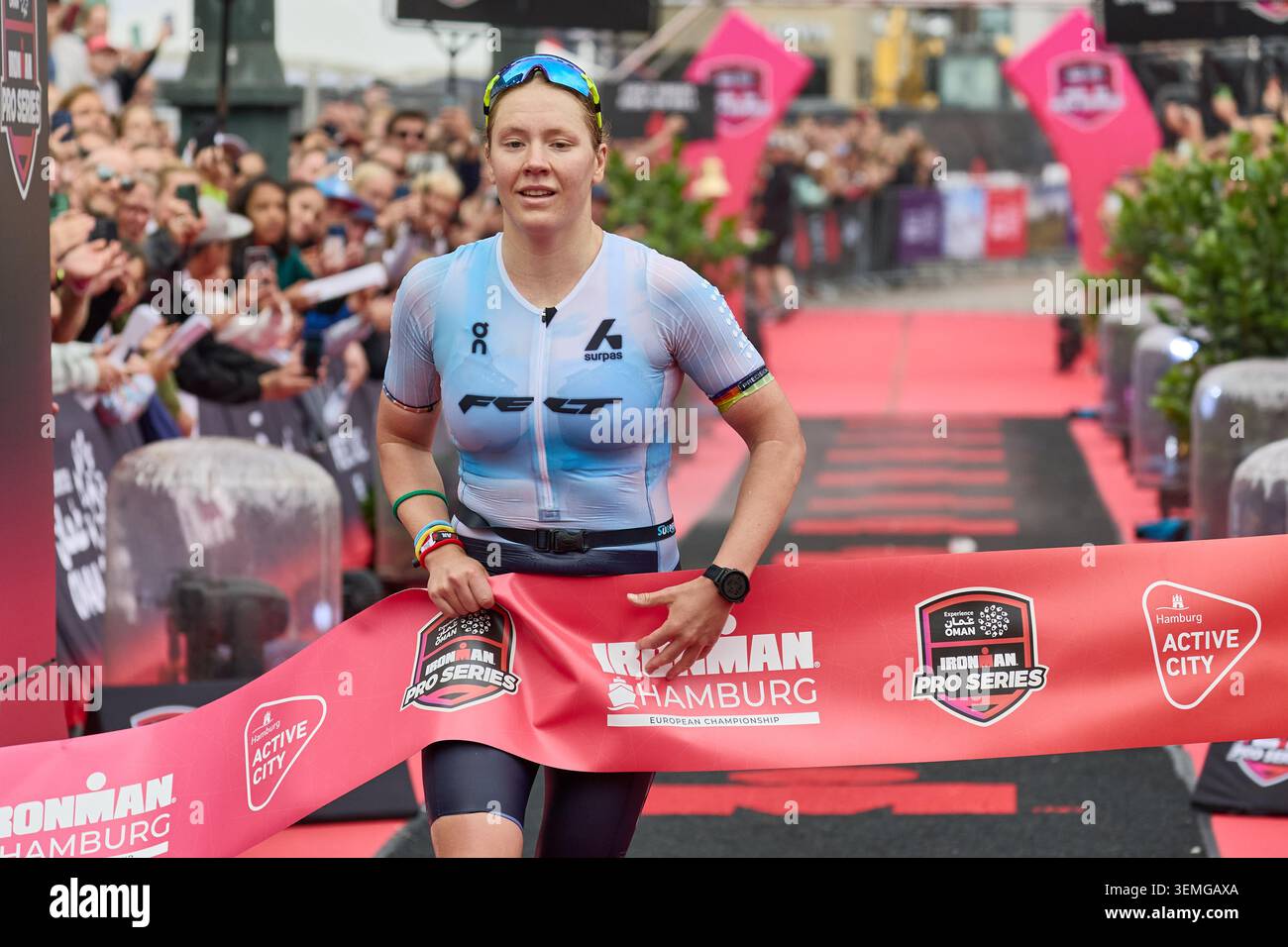 07 June 2026, Hamburg: Triathlon, women, European Championship, Ironman ...