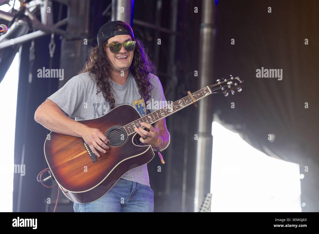 Dalton Daniels of Sons of Habit during the Railbird Music Festival on ...