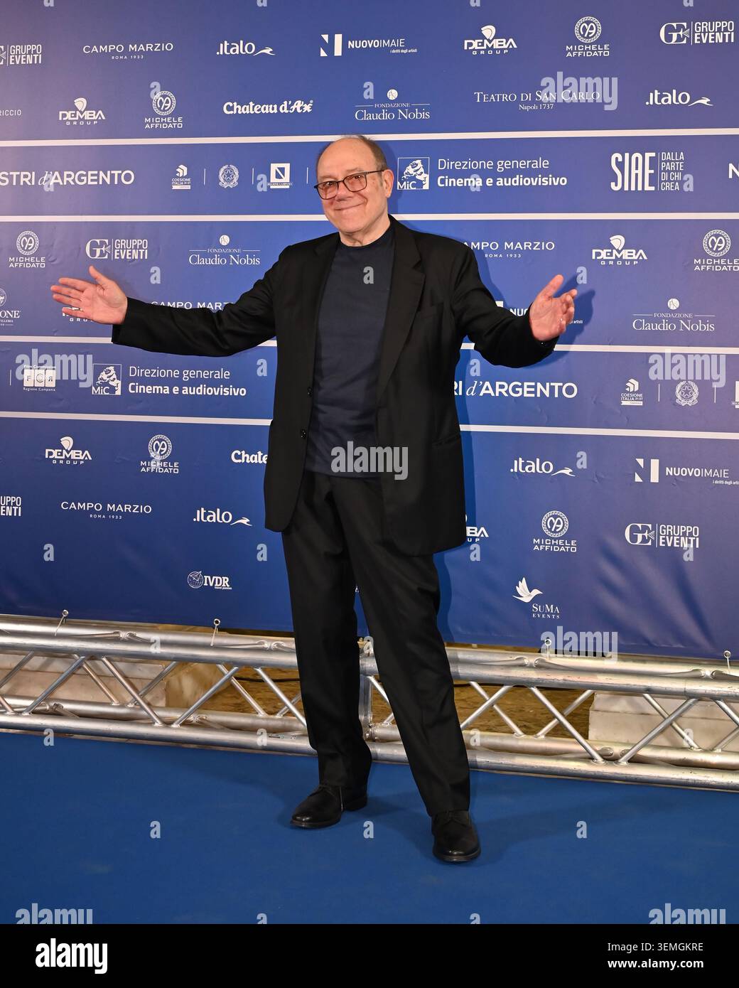 Carlo Verdone attends the photocall at the 2026 Silver Ribbon Awards ...