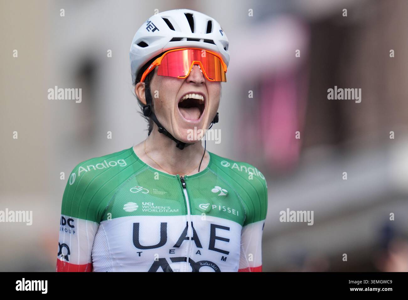 Italy’s Elisa Longo Borghini of UAE Team ADQ’s winner Stage 9 of the ...